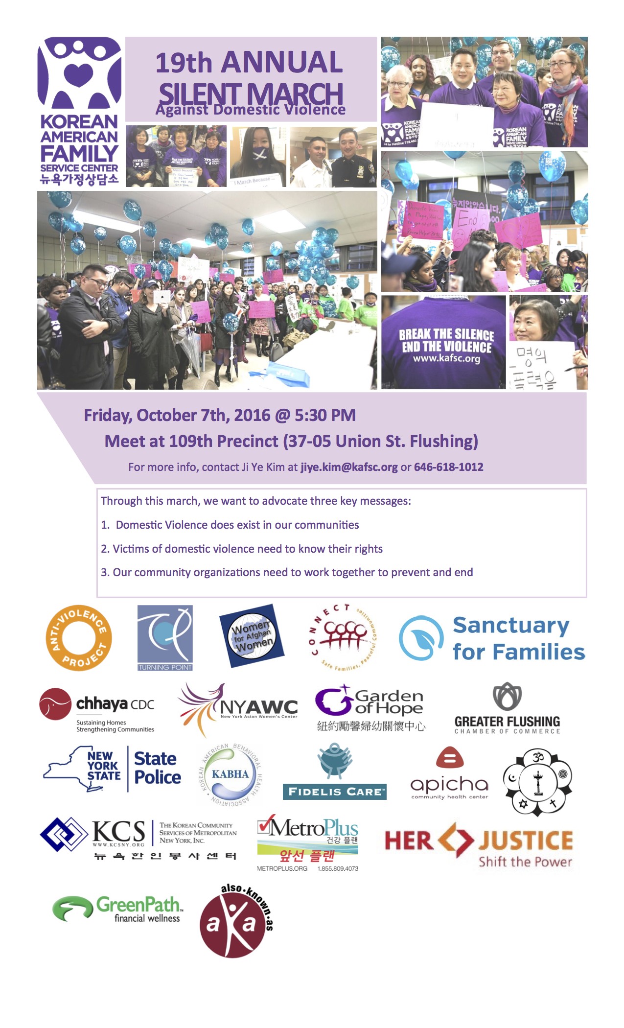 Tonight Silent March Against Domestic Violence